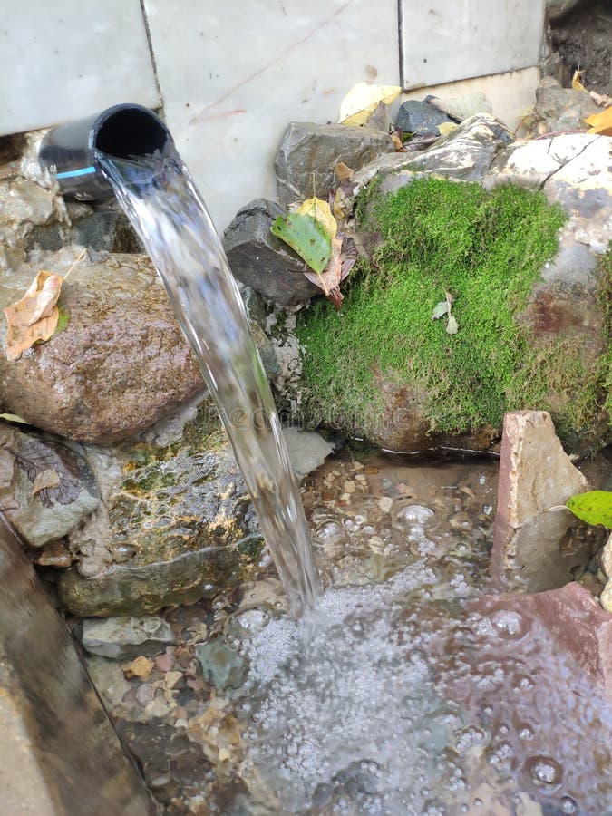 Wellspring with Clear Drinking Water in the Forest. a Pure, Fresh ...