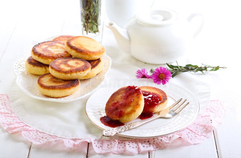 Welsh Cakes with Strawberry Jam Stock Photo - Image of breakfast, treat ...