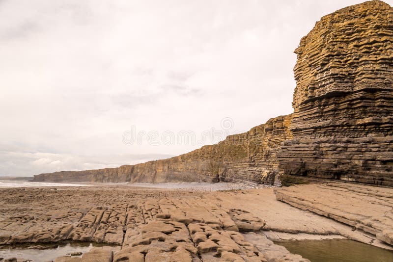 Welsh Coast on a Summer Holiday Day. Stock Image - Image of summer ...