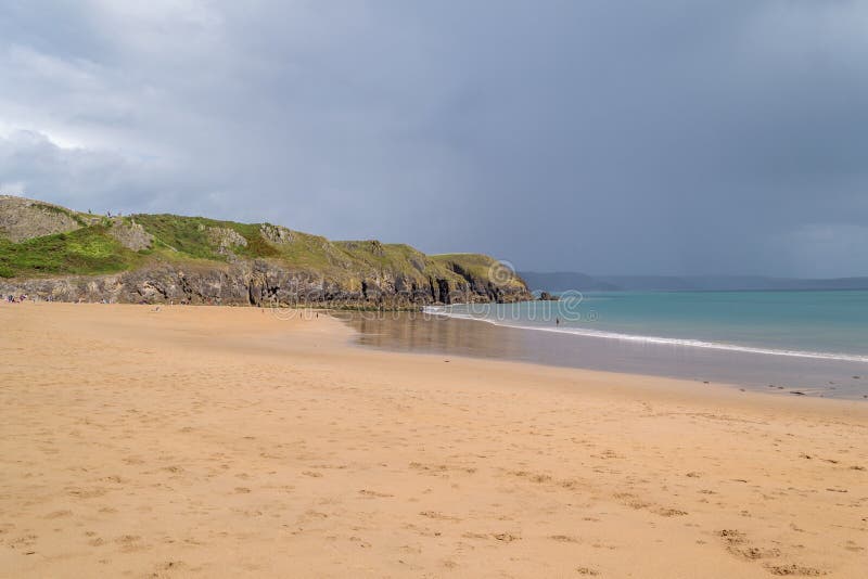 Welsh Coast on a Summer Holiday Day. Stock Photo - Image of charm ...