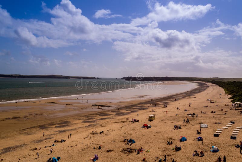 Welsh Coast on a Summer Holiday Day. Editorial Stock Image - Image of ...