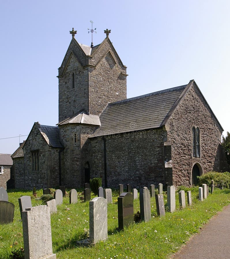 Welsh / English Country Church Stock Image - Image of church, tower ...