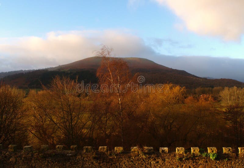 Welsh Countryside, Abergavenny, UK Stock Image - Image of trees, glow ...