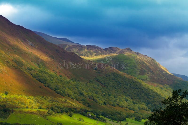 Welsh Countryside stock image. Image of house, scenery - 31938753
