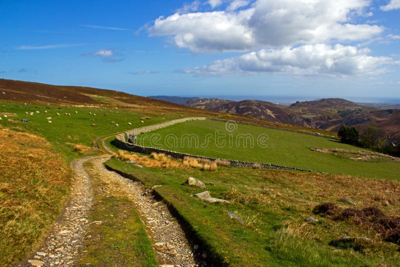 Welsh Countryside stock photo. Image of track, walk, mount - 54811722