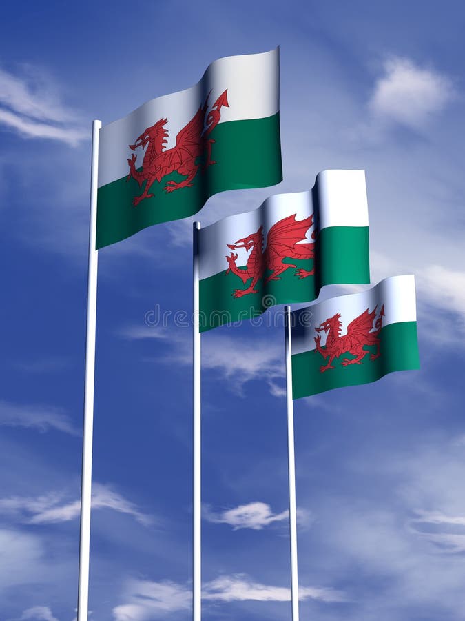 Welsh flag stock illustration. Illustration of logo, standard - 4767989