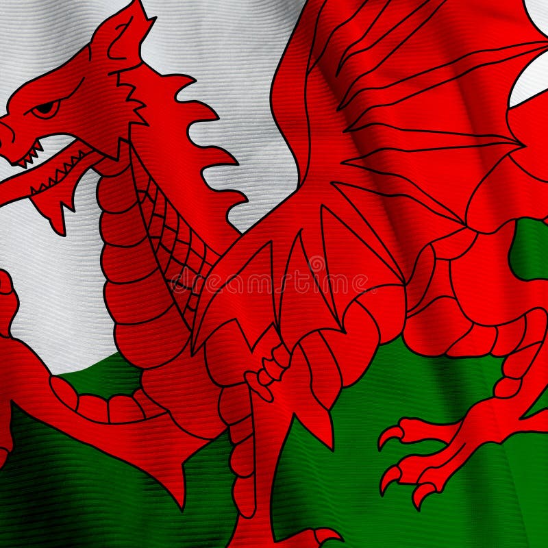 Welsh Flag flying stock image. Image of flag, wales, british - 1014235