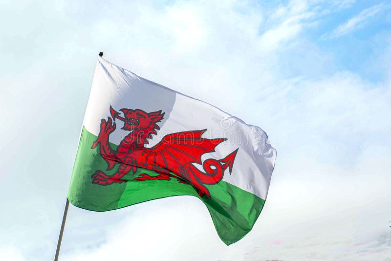Welsh Flag Symbol of Wales St Davids Day Stock Image - Image of country, blue: 211571587
