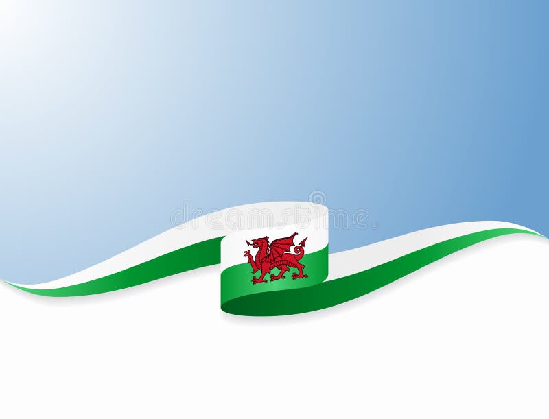 Welsh Flag Wavy Abstract Background. Vector Illustration. Stock Vector ...
