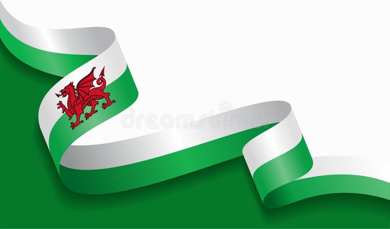 Welsh Flag Wavy Abstract Background. Vector Illustration. Stock Vector ...