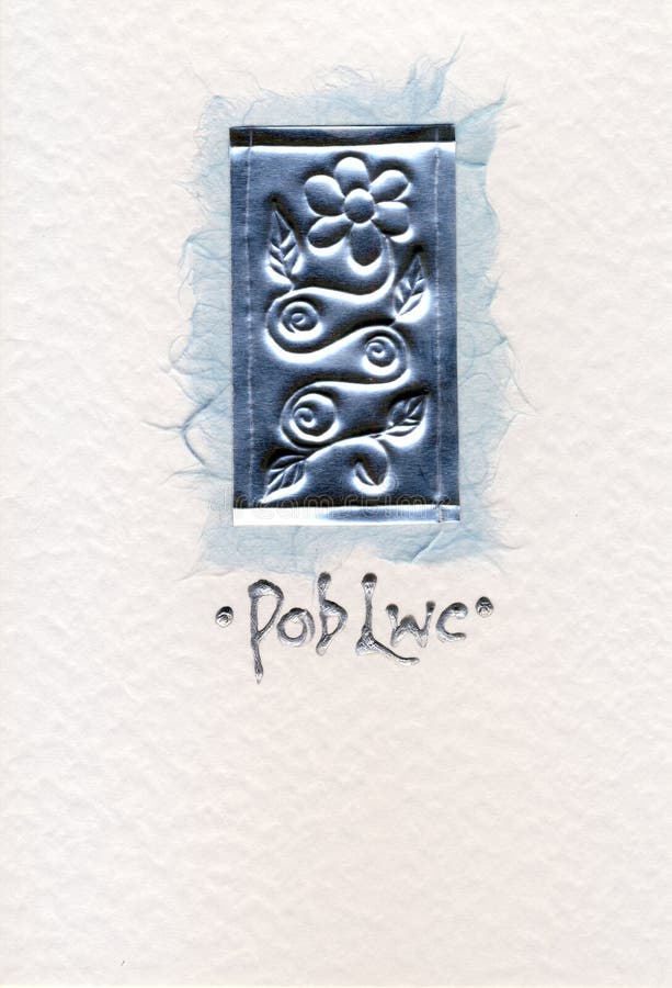 Welsh Good Luck Card Design Stock Illustration - Illustration of happy ...