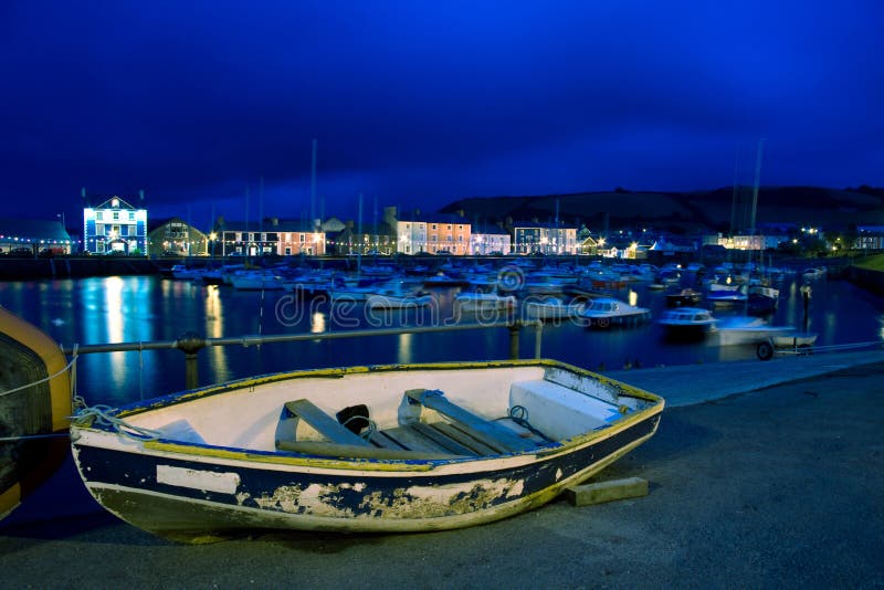 Welsh Harbour at Night stock photo. Image of wales, peaceful - 11726422