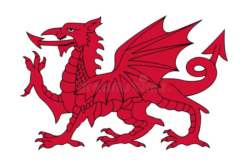 Welsh Dragon Vector Illustration Eps 10 Stock Vector - Illustration of ...