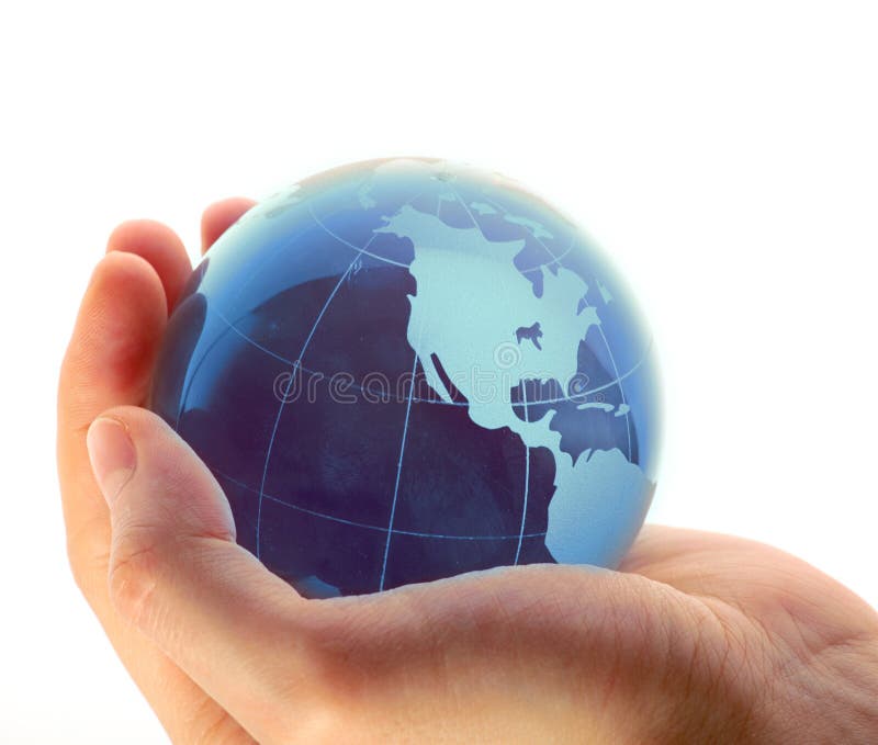Welt in der Hand stockfoto. Bild von semitransparent, weltweit - 8622648