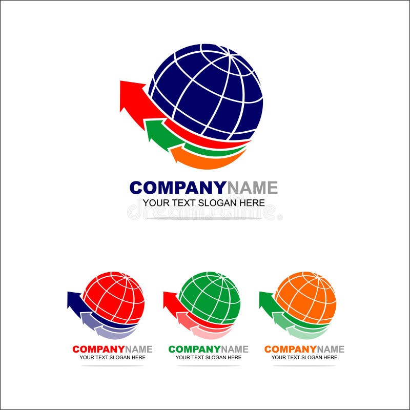 Welt Logo Design Template stock abbildung. Illustration von mode ...