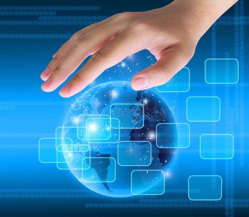 Welt und Hand stockfoto. Bild von menschlich, geschäft - 21109458