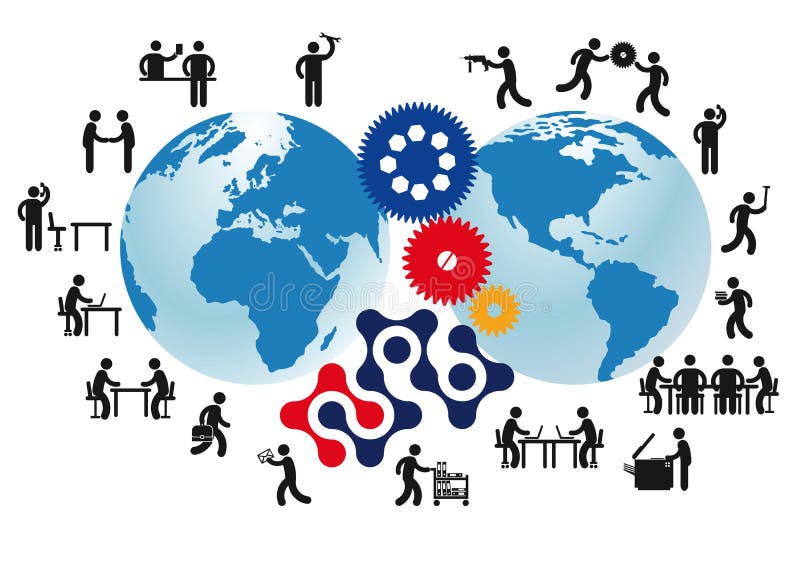 Welthandels-Kartenhintergrund Conection Internet Stock Abbildung ...