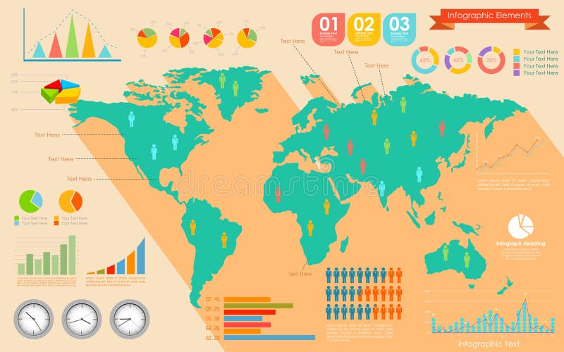 Karte Der Welt Geographisches Infographic Immigration Verlegt ...