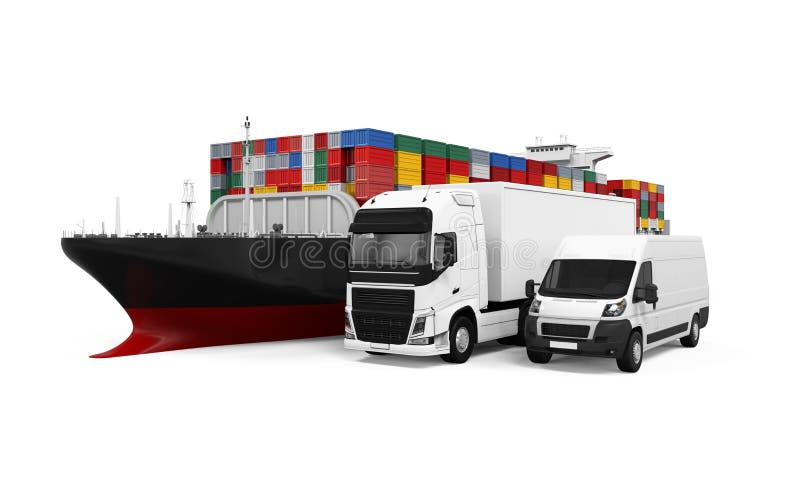 Weltweite Fracht-Transport-Illustration Stock Abbildung - Illustration ...