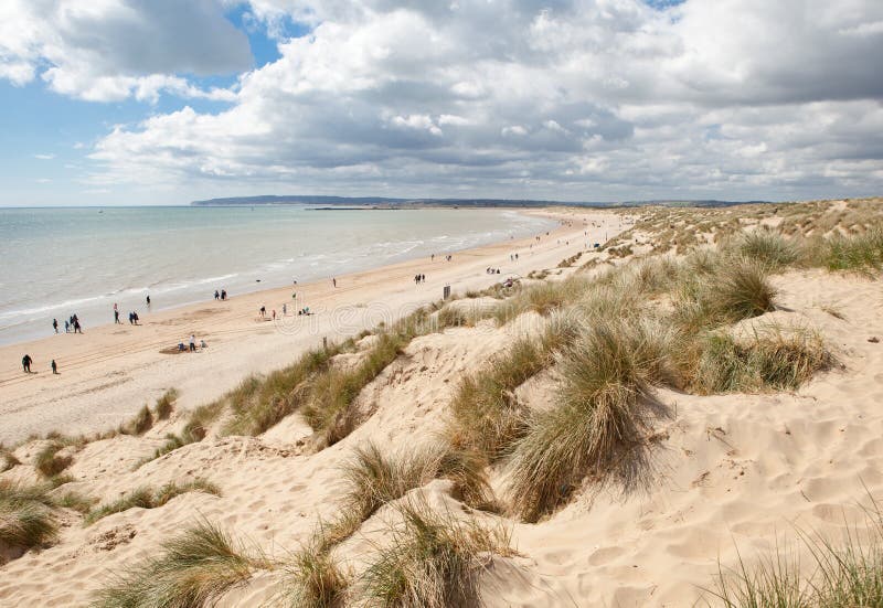 Camber Sands Strand Rye East Sussex Uk Camber is Een Plat Zandstrand ...