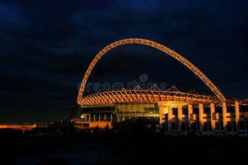 Wembley Stadium in the Sunset. Editorial Stock Photo - Image of stadium ...
