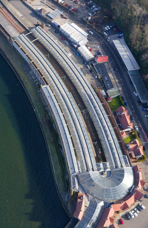 Wemyss Bay Train Station Viewed from Above Stock Photo - Image of ...