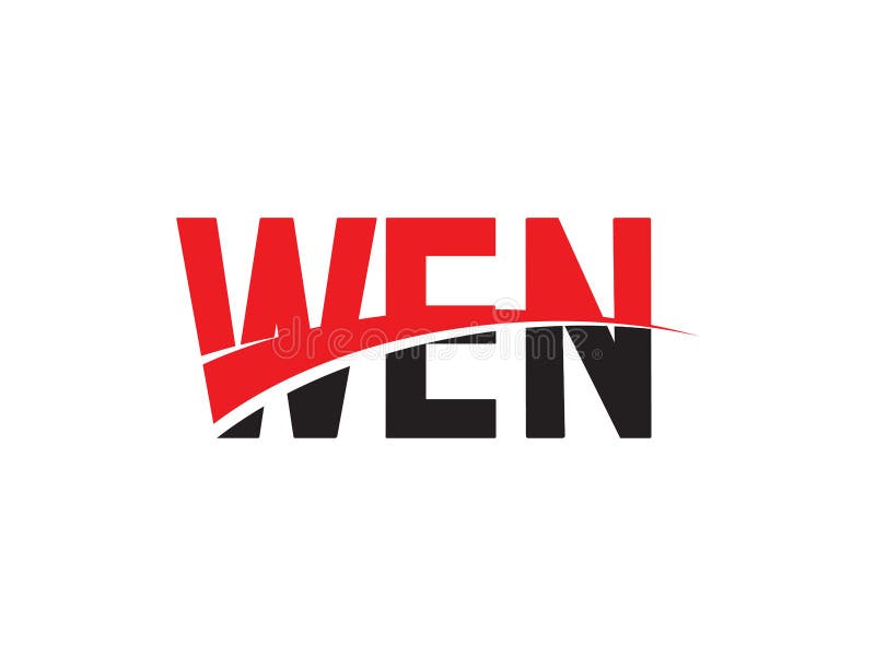 WEN Letter Initial Logo Design Vector Illustration Stock Vector ...