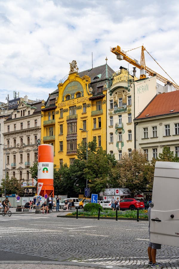 Wenceslas Square Prague in Czech Republic. Editorial Image - Image of ...