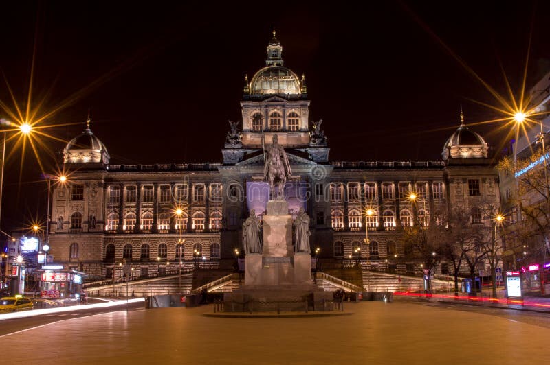 Wenceslas Square. Prague editorial photography. Image of dark - 51878777