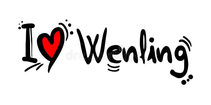 Wenling love message stock vector. Illustration of graphic - 101352480
