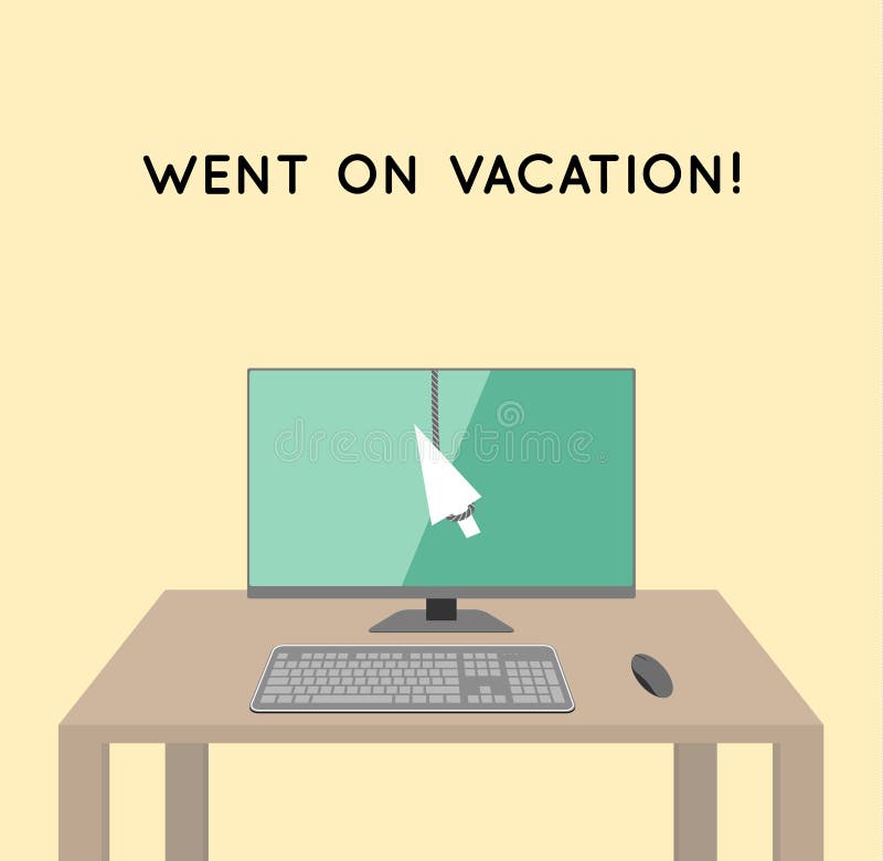 Went on vacation concept stock vector. Illustration of relax - 125508302