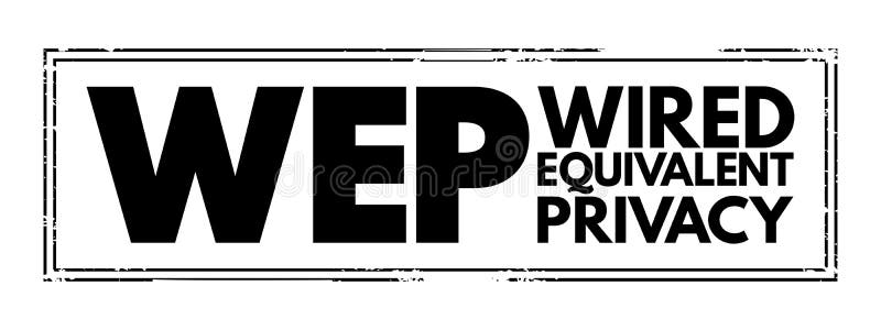 WEP - Wired Equivalent Privacy Acronym, Technology Concept Background ...