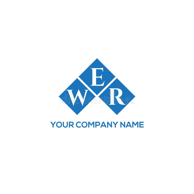 WER Letter Logo Design on BLACK Background. WER Creative Initials ...