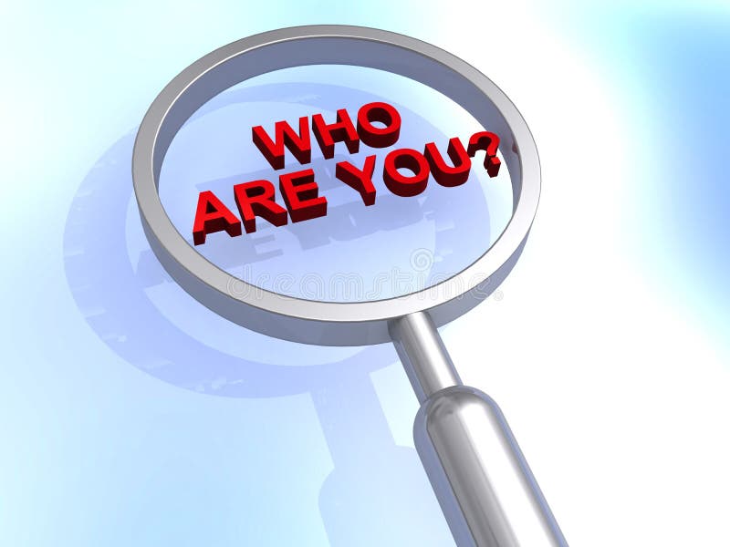 Wer Sie Illustration sind stock abbildung. Illustration von frage ...