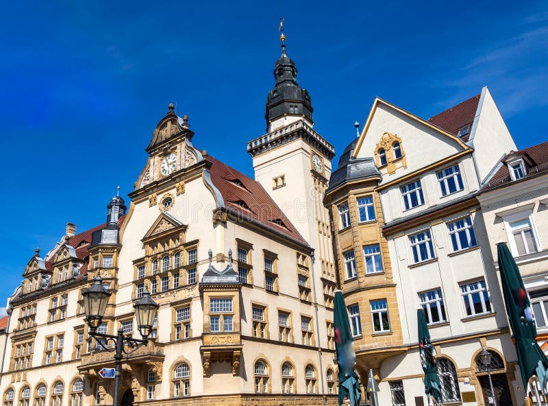 Werdau Town Hall stock image. Image of duration, textile - 193384947