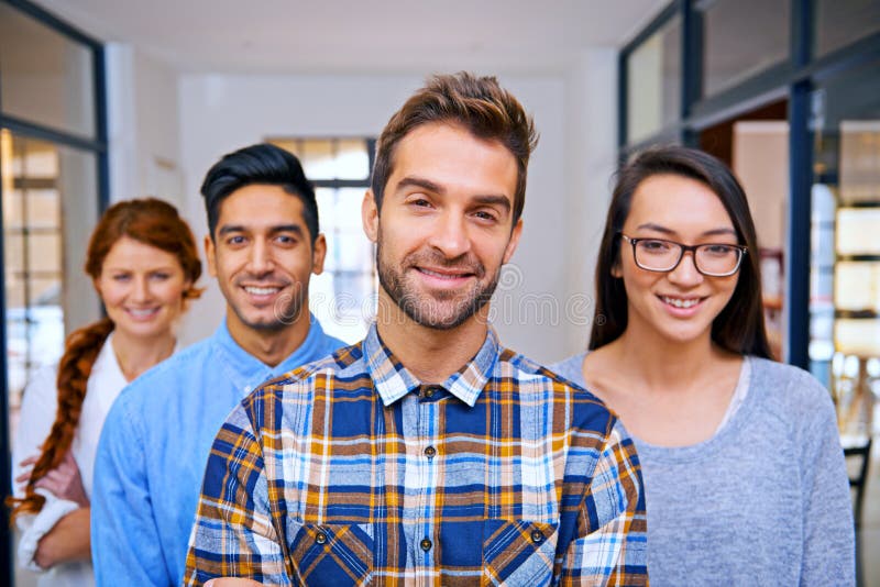 Were the Design Team You Need. Four Young Designers Looking at the ...