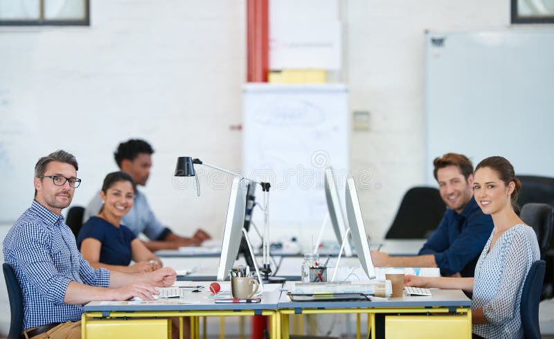 Were Going To Take this Project by the Horns. Portrait of a Group of ...