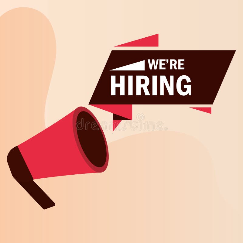 Were hiring marketing stock illustration. Illustration of recruiting ...