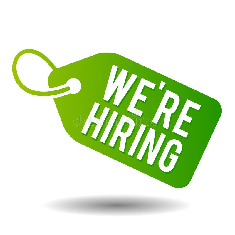 Were Hiring on White Background Stock Illustration - Illustration of ...
