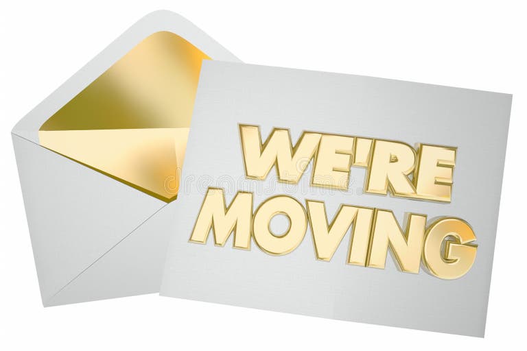 Were Moving Letter Note Envelope we are at New Address Stock ...