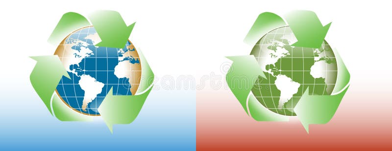 Wereld kringloop vector illustratie. Illustration of verontreiniging ...