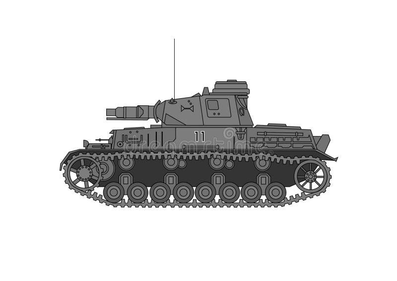 Wereldoorlog Twee Duitse Tank Vector Illustratie - Illustration of ...
