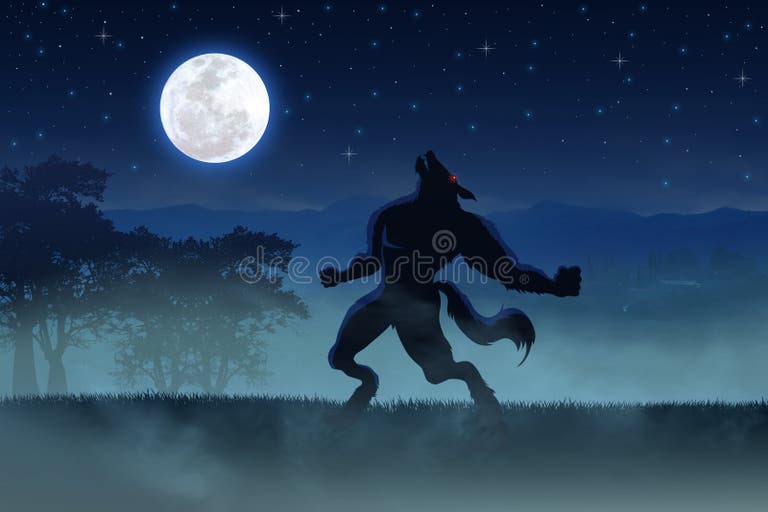 Cartoon Werewolf Moon Stock Illustrations – 914 Cartoon Werewolf Moon ...
