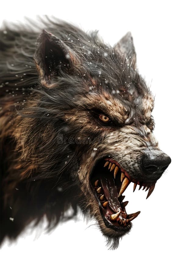 Werewolf Head Isolated on Transparent Stock Illustration - Illustration ...