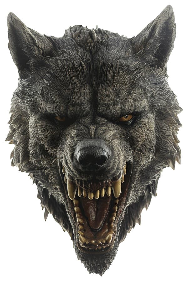 Werewolf Head Isolated on Transparent Stock Illustration - Illustration ...