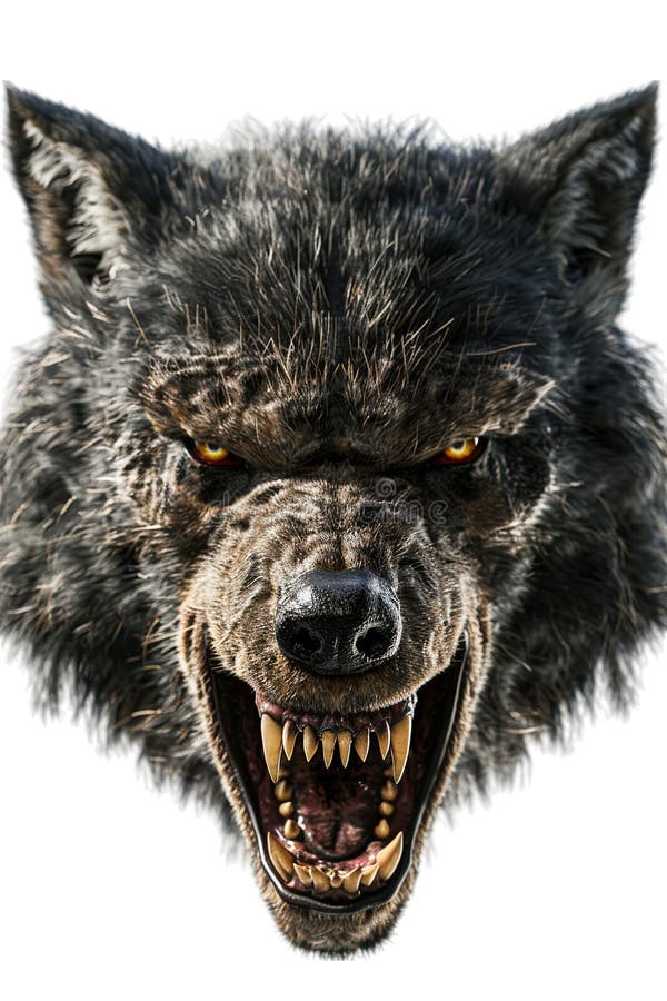 Werewolf Head Isolated on Transparent Stock Illustration - Illustration ...