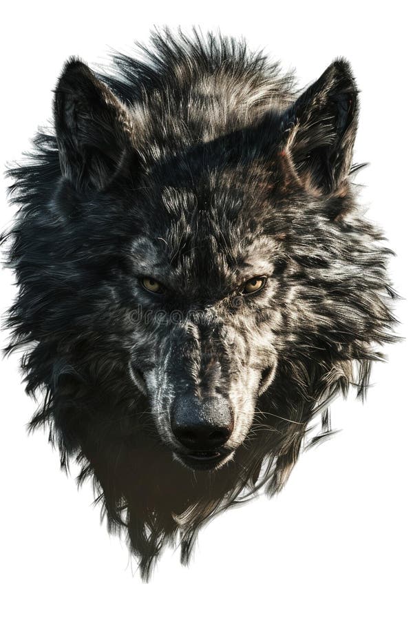 Werewolf Head Isolated on Transparent Stock Illustration - Illustration ...