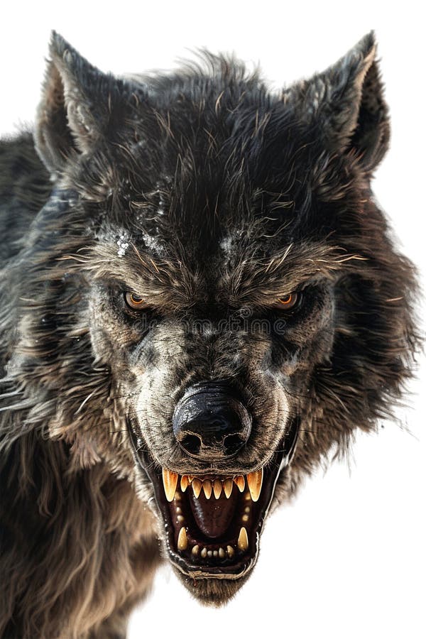 Werewolf Head Isolated on Transparent Stock Illustration - Illustration ...