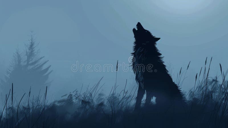 Werewolf Howl Layout Background Stock Illustration - Illustration of ...