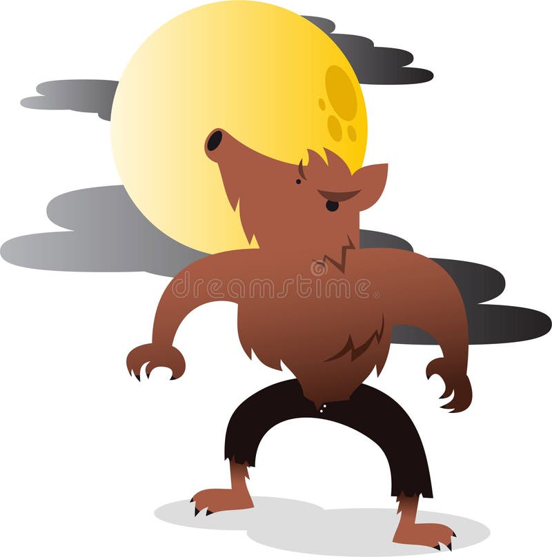 Werewolf Howling Side View stock vector. Illustration of fiction ...